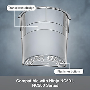 ARCOOLOR Containers Replacement for Ninja Creami Deluxe Pints and Silicone Lid, Compatible with NC500, NC501 Series Deluxe Ice Cream Maker with E-Cookbook, Airtight (Mix, 4 Pack)