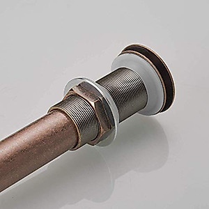 Homevacious 1 5/8" Bathroom Faucet Vessel Vanity Sink Pop Up Drain Assembly Stopper Without Overflow Copper Lead-Free Push & Seal