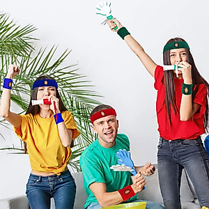 6 Sets Kids Football Wristbands Sweatbands Kit 6 Pairs Athletic Football Wrist Sweatbands,Wrist Sweatband Wicking Wrist Sweatband Terry Cloth Wristband for Party Accessories