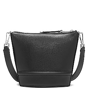 Calvin Klein Ash North/South Crossbody, Black/Silver, One Size