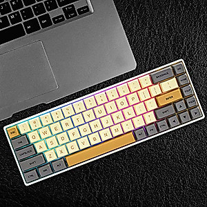WHYSP XDA Profile PBT Keycaps 60 Percent, 125 Keys Custom Gaming Keycaps Compatiable for Cherry MX Switch Mechanical Keyboard
