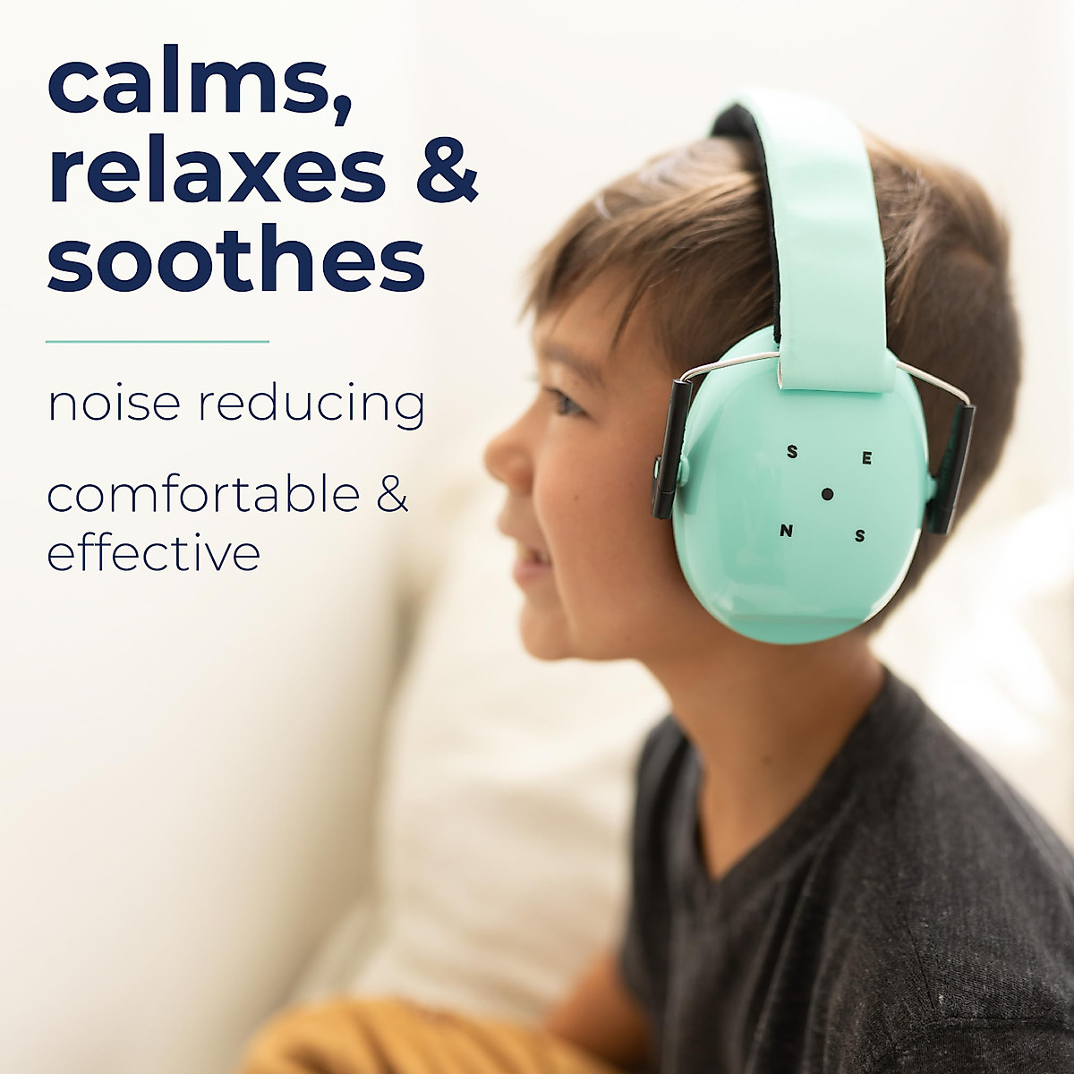Sensory Basics Noise Reduction Headphones - Hearing Ear Protection for Kids & Teens - Kids Ear Protection Headphones - Kids Ear Muffs for Noise Reduction - Sensory Headphones for Ages 3+ - Sunrise