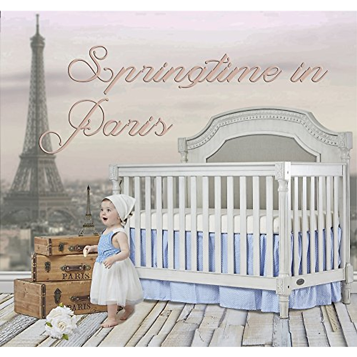 Evolur Julienne 5 in 1 Convertible Crib, Antique Grey Mist 55.5x31.2x51.5 Inch (Pack of 1)