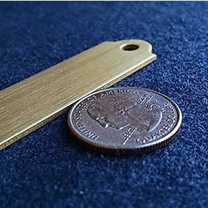 HALTER PLATE XLARGE THICK Notched Brass or Nickel Silver I.D. Plate .050" Thick Custom Engraved