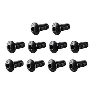 uxcell M5x12mm Button Head Hex Socket Cap Screw Bolt Black 50pcs