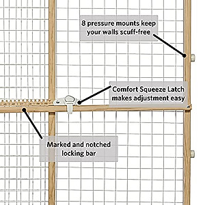 MidWest Homes for Pets Wire Mesh Pet Safety Gate, 44 Inches Tall & Expands 29-50 Inches Wide, Large