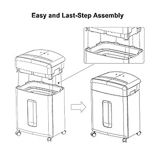 Bonsaii Paper Shredder, 20-Sheet Cross-Cut Paper Shredder for Office Heavy Duty 20-Minutes Shredders with 6.6 Gallon Pullout Basket & 4 Casters for Credit Cards/Mail/Staples/Clips (C222-A)