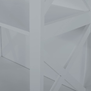 Rustic Bathroom Storage Cabinet with 2 Drawers, White