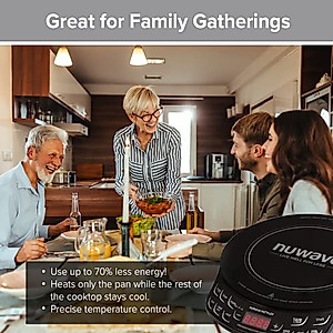 Nuwave PIC Flex Compact, Portable, Powerful Induction Cooktop With 9-inch Duralon Healthy Ceramic Non-Stick Fry Pan