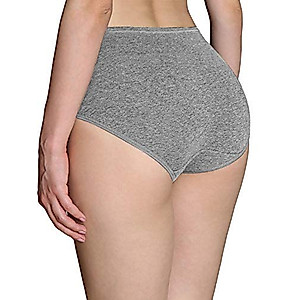 UMMISS Women Panties 5 Pack, Soft Cotton Comfortable Underwear Mid Waist Breathable Solid Color Briefs Panties for Women -Multi -M