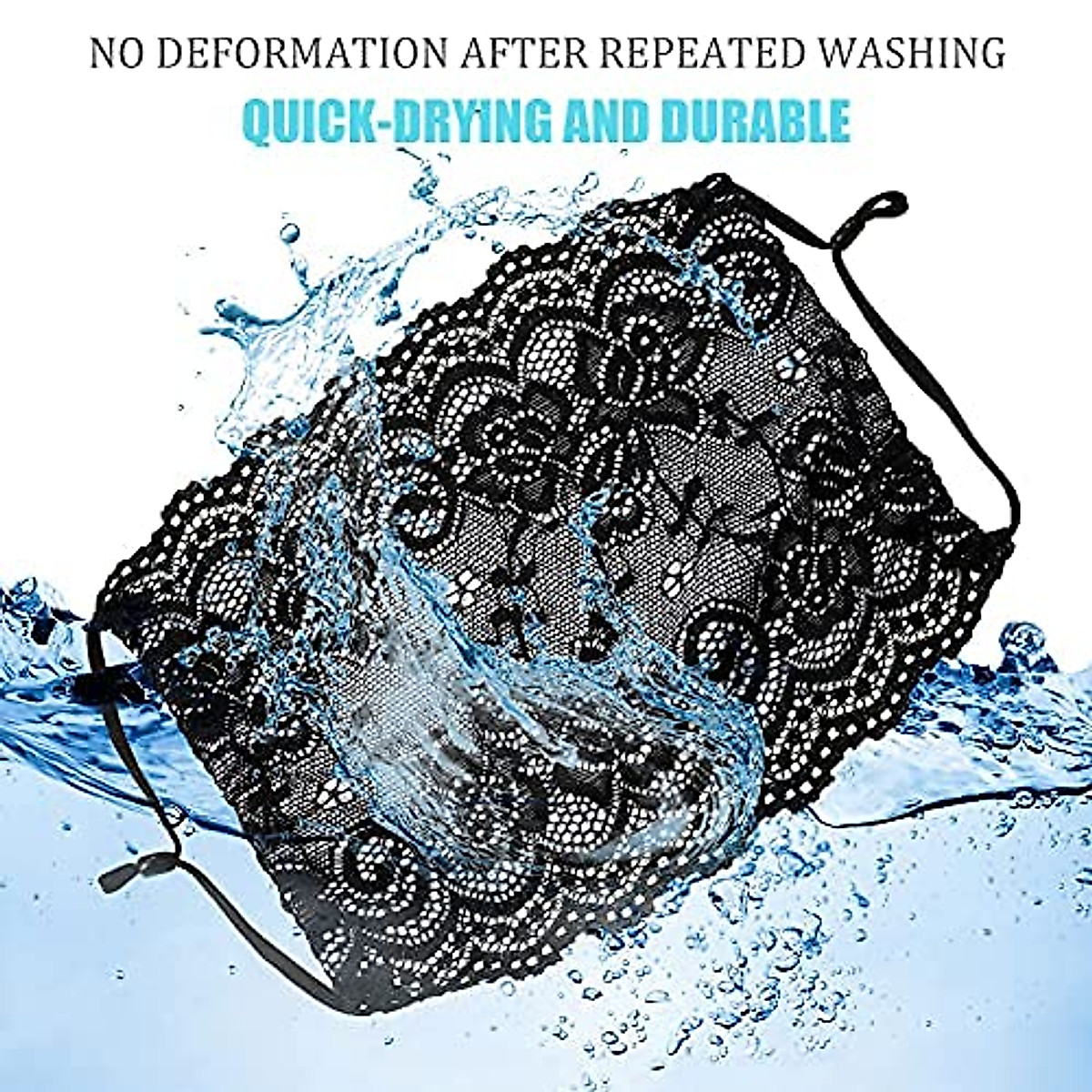 8 Pieces Masquerade Lace Face Covering Halloween Face Covering Double and Single Layer Embroidery Lace Face Covering Hanging Ear Elastic Face Covering Breathable Face Covering for Women and Girls