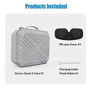 Newooh Carrying Travel Case Compatible for 2 VR Gaming Headset Shockproof Protective Carrying Case