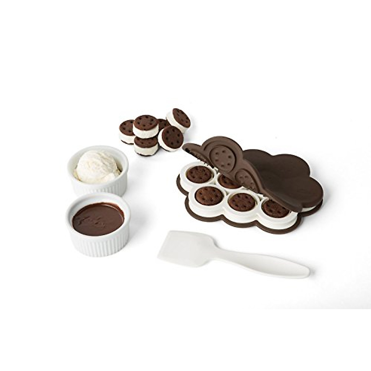 Chef'n SweetSpot Mini Ice Cream Sandwich Maker (Fudge/Coconut), Standard, Small