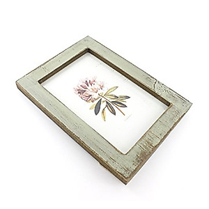 Zhenzan Frames 4x6 Inches Simple Rectangular Desktop Family Picture Photo Frame with Glass Front (Green)