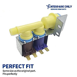 (WP12544002 Valve Enterpark) WP12544002 (K-74962) NEW OEM Produced for Whirlpool Refrigerator Water Valve Replacement Part - Compatible with 8171096 915068 AH2007678 EA2007678 PS2007678 WP12544002…