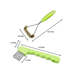 Meggie Magic Heavy Duty Cleaning Brush & Wire Brush Set, Multipurpose Heavy Duty & Grill Brush for Window, Bicycle, Flowerpot, Stove, Cooker Hood and Pot (Pack of 2)