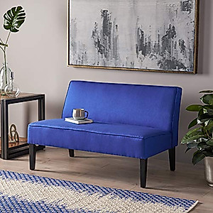 Christopher Knight Home Dejon Fabric Loveseat, Royal Blue, Dimensions: 30.00”D x 50.00”W x 32.20”H