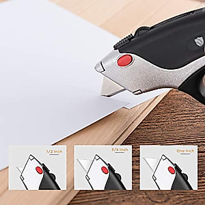 ORIENTOOLS Utility Knife Box Cutter, 2 Sets Retractable Auto-Lock Razor Knife with 5 Extra Sharp Blades and Snap Knife Combo, Non-Slip Handle Ergonomic