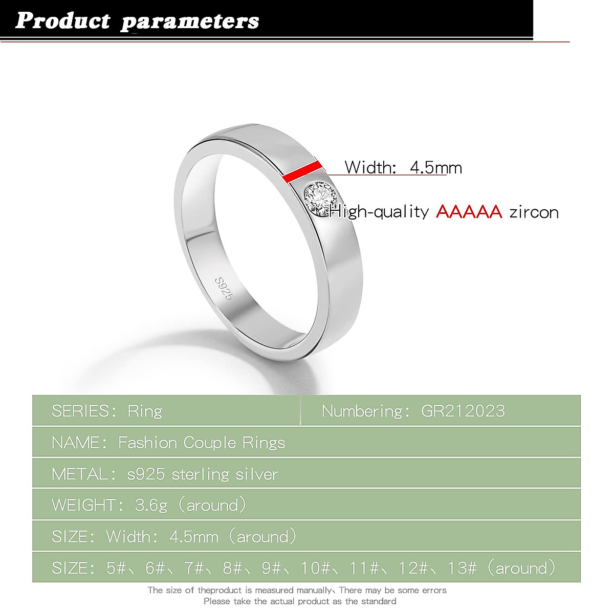 Dankadi Fashion Sterling Silver Men & Women Wedding Band Engagement Ring With Cubic Zirconia CZ 4.5MM Smooth Plain Dome Comfort Couples Ring Sizes 5 to 13 (7)