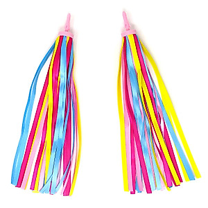 Honbay 1 Pair of Colorful Bike and Scooter Handlebar Streamers (A)