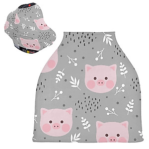 Nursing Cover Breastfeeding Scarf Cute Pig Leaves- Baby Car Seat Covers, Stroller Cover, Carseat Canopy (0mb7a)