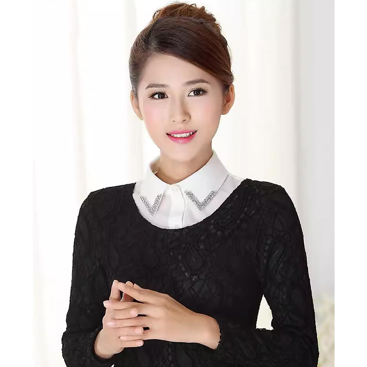 WENLOOY Fake Collar Detachable Blouse Dickey Collar Half Shirts Faux False Collar for Women & Girls Favors