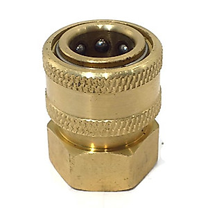 MTM Brass Pressure Washer Garden Hose Adapter (w/Spring & Filter) & Quick Connect Coupler