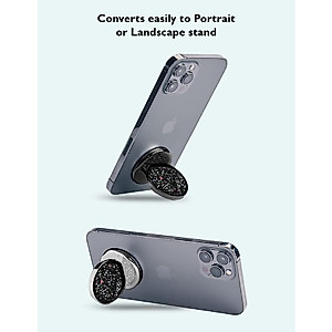 HANDL O MagSafe Black Sparkl Removable Phone Grip & Stand for Smartphone – for Magnetic Charging