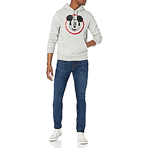 Amazon Essentials Disney | Marvel | Star Wars Men's Fleece Pullover Hoodie Sweatshirts (Available in Big & Tall), Mickey Classic, Medium