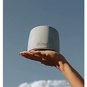 Duma Pit - Tabletop Fire Pit with 20+ Ideas Book & Snuffer, Concrete Portable Mini Fireplace, Outdoor Indoor Smores Maker, Ethanol Alcohol Table Top FirePit, Garden & Patio Decor