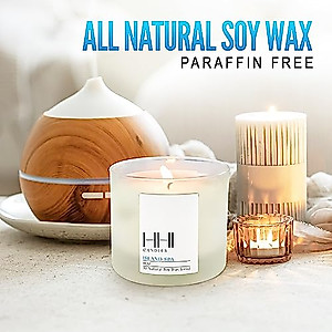 All-Natural Scented Soy Relaxation Candle | Island Spa Candle | A Fresh Blend of Eucalyptus and Citrus | Large Eight Ounce Single Wick Spa Candles | Long Burn time | HHI Candles