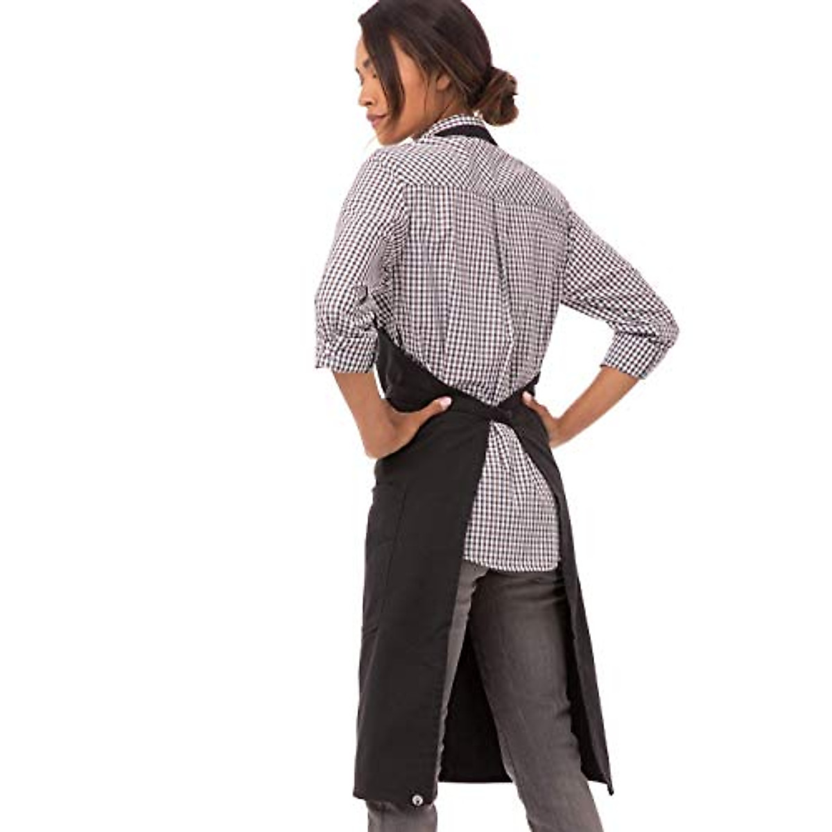 Chef Works Unisex Rockford Bib Apron, Steel Grey, One Size
