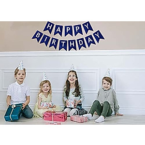Blue Happy Birthday Banner Birthday Banner Decoration DIY Party Decoration