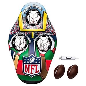 Franklin Sports NFL Inflatable Target Toss Game - Kids Mini Football Throwing Game Set - Portable Indoor + Outdoor Toy Football Target + Mini Footballs - 51"