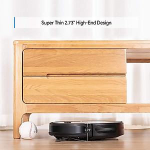 Bagotte BG600 Robot Vacuum Cleaner, Super-Thin & Quiet, High Suction, Smart Self-Charging Robotic Vacuum Cleaners Automatic Sweeper for Pet Hairs, Hard Floor, Medium Carpet