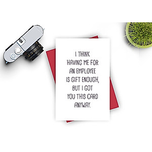 Kirynurd Funny Birthday Card for Boss, Greeting Card for Boss, Boss Day Card, Card for Boss