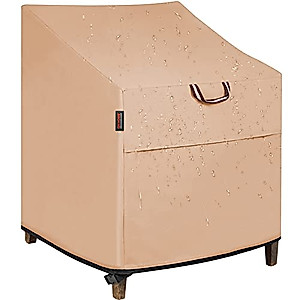 QH.HOME Outdoor Chair Covers Waterproof 900D Heavy Duty Strong Tear Resistance - 1 Pack Patio Chair Covers UV Resistant Fade, Patio Furniture Covers with Air Vent, Portable Handle (32"W X 40"D X 30"H)