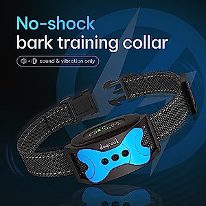 DogRook Dog Bark Collar - Rechargeable Smart Anti Barking Collar for Dogs - Waterproof No Shock Bark Collar for Small/Medium/Large Dogs - Anti Bark Collar for Dogs with 5 Sensitivity Levels