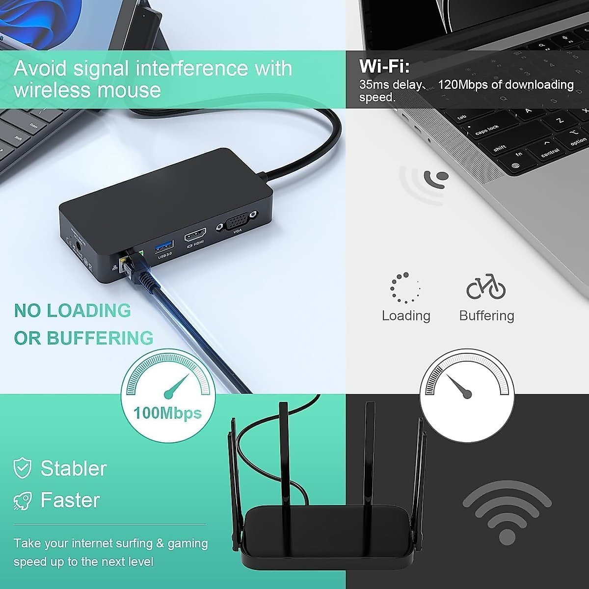 MTAKYI Surface Dock Triple Display with Power Supply, 12 in 1 Surface Pro Docking Station Dual 4K HDMI+VGA for Surface Pro 9/8/X/7/6/5/4/3, Surface Laptop go/5/4/3/2/1 USB C Splitter