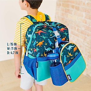Wildkin Pack-it-All Backpack Bundle with Clip-in Lunch Box (Jurassic Dinosaurs)