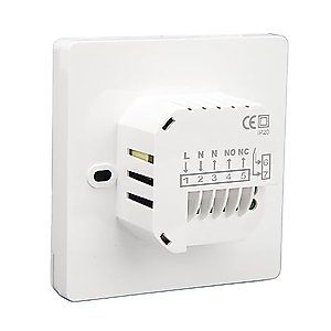 Smart Temperature Controller, LCD Screen Floor Heating Thermostat AC90V-240V 5-60℃ Setting High Accuracy NTC Sensor for Leisure Places (3A WiFi with Linkage)
