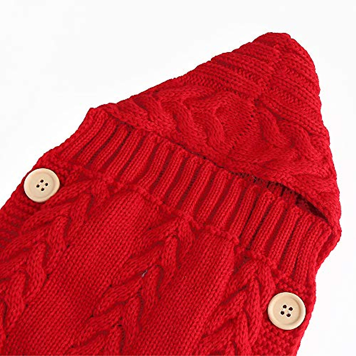 CenturyX Newborn Baby Wrap Swaddle Blanket Knit Sleeping Bag Receiving Blankets Stroller Wrap 0-6 Months (Red)