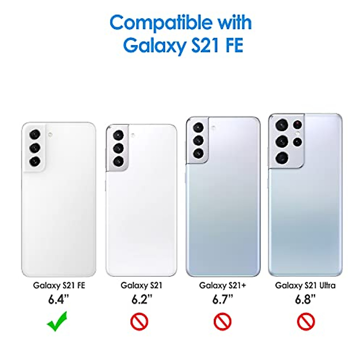 JETech Slim Fit Case Compatible with Samsung Galaxy S21 FE 5G 6.4-Inch, Thin Phone Cover with Shock-Absorption and Carbon Fiber Design (Black)