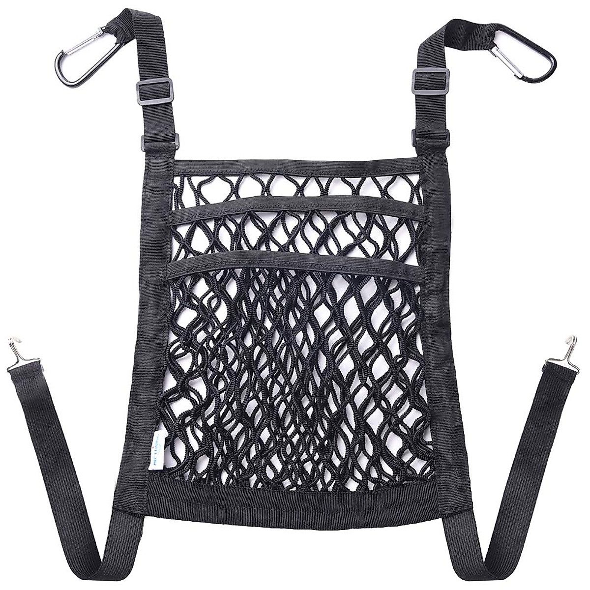 SnowyFox Upgraded Universal 3-Layer Car Mesh Organizer Storage, Car Seat Mesh Pet Child Barrier Storage Net Storage Net for Purse Pets Luggage Barrier Children Kids