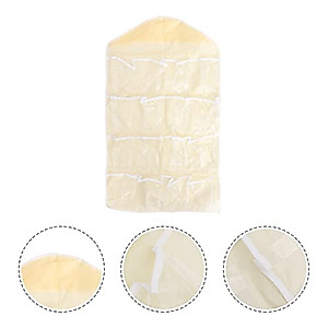 Cabilock 3pcs16 Bathroom Hanging Clear Bag Back Living Grey Mesh Shelf Bags Shoe with Pockets Organizer Over Large Sock Dormitory Room, Bedroom Grey, Home Rack Socks Tidy Bra Door: Hanger