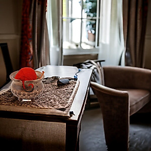 Yarn Bowl - Wooden Yarn Bowls for Crocheting with Holes, Preventing Slipping and Tangles, Indian Handmade Craft Knitting Bowl Mothers Day Gift for Knitting Lovers - White