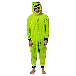 MJC International Group, LLC The Nightmare Before Christmas Oogie Boogie Costume Sherpa One Piece Pajama Union Suit (Small) Green