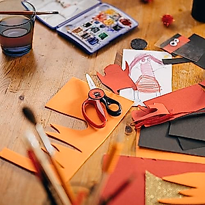 FISKARS® Magic Morph Kids Scissors - Image Moves when Tilted - Pointed-tip for Ages 4+ - Fun Ninja Design - Back to School Supplies