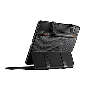 PITAKA iPad Pro 12.9 Sleeve Compatible with Magic Keyboard iPad Pro 12.9 Inch, Minimalist iPad Pro 12.9 Bag, Carbon Fiber, and PU Leather Made, Black