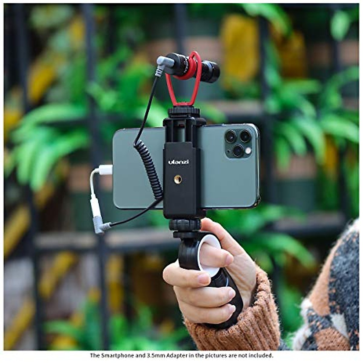 ULANZI ST-07 Phone Tripod Mount with Cold Shoe Mount for Microphone LED Video Light 1/4'' Tripod Screw for iPhone 11/Pro/Pro Max XS Max XR X 8 7 Plus Samsung Galaxy OnePlus Google Pixel Vlog Vlogging